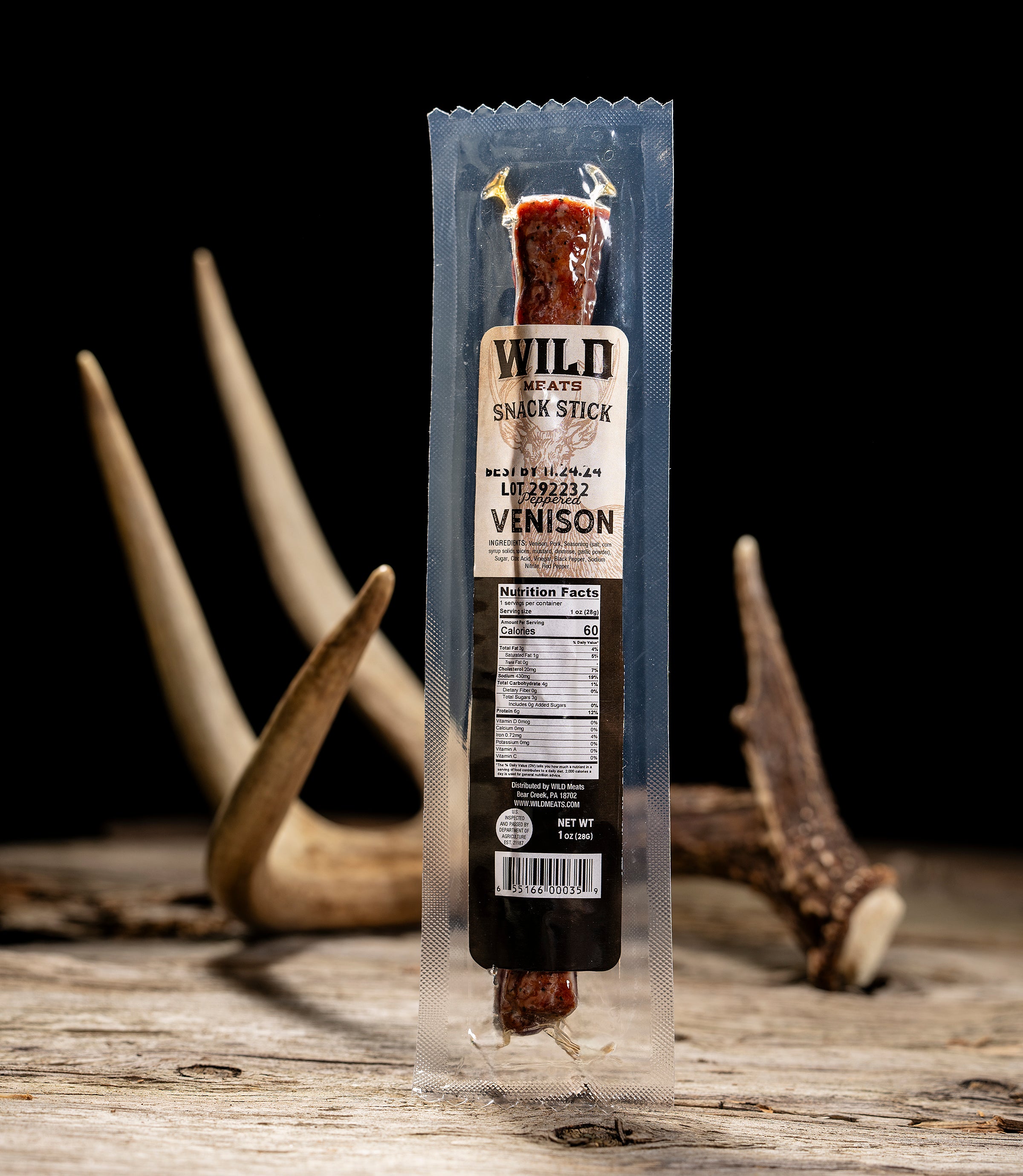 Snack Sticks - Peppered Venison – WILD, LLC.